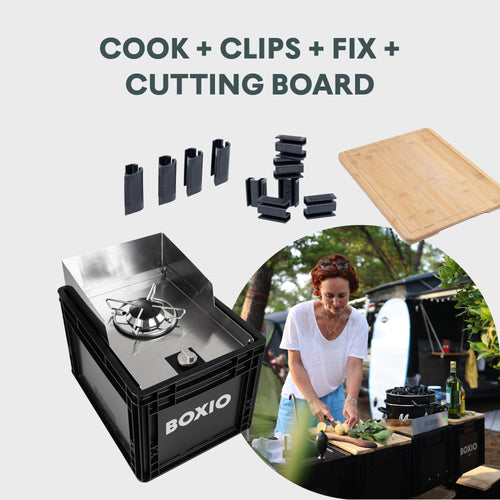 BOXIO KITCHEN PLUS I Mobile Outdoor Campingküche mit Campingtisch