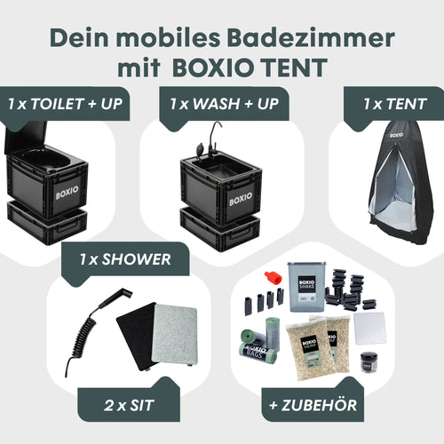 BOXIO - SANITARY PLUS| Dein mobiles Badezimmer mit TENT